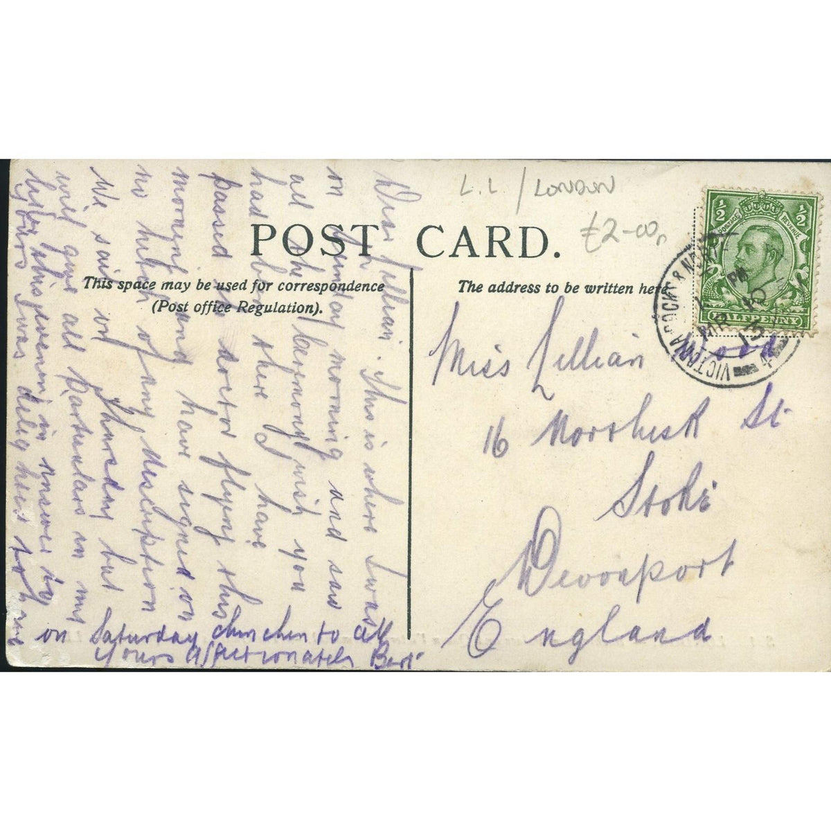 LL (Léon & Lévy) Postcard 'London.- Buckingham Palace and Queen Victor ...
