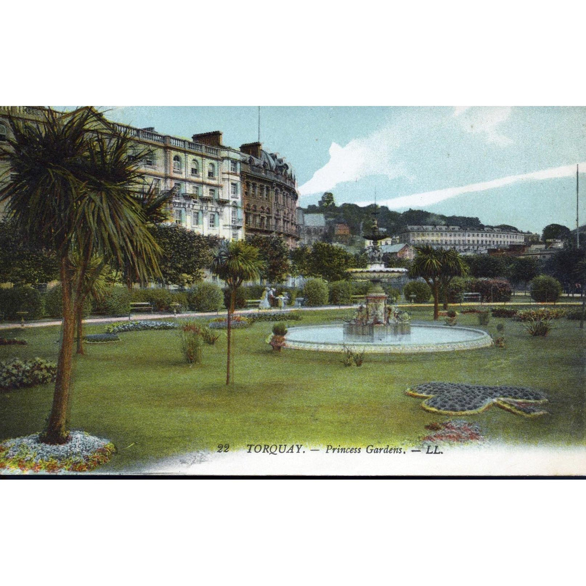 LL (Léon & Lévy) Postcard 'Torquay.- Princess Gardens' – Copperplate ...